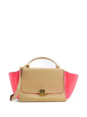 Celine Trapeze Bag Leather Small Satchel - Brown