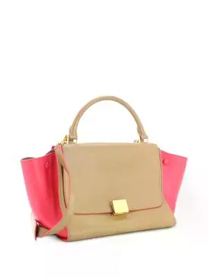 Celine Trapeze Bag Leather Small Satchel - Brown