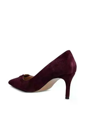 TWINSET Suede Court Shoes With Logo - Red