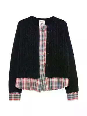 SEMICOUTURE Cable-knit Layered Cardigan