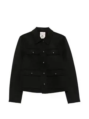 SEMICOUTURE Button-up Wool Jacket - Black