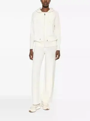 ERMANNO FIRENZE Drawstring Waist Fine Knit Trousers - Neutrals