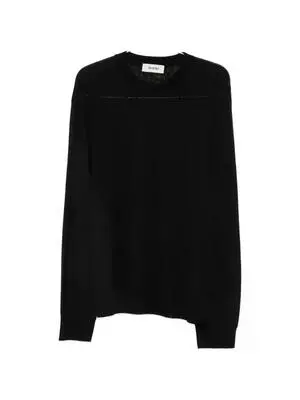 SPINA Crew-neck Long-sleeve Knit - Black