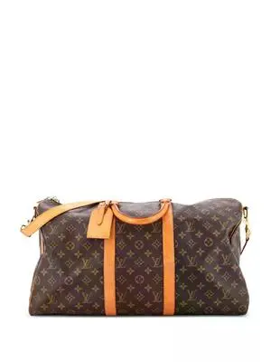 LOUIS VUITTON Keepall Bandouliere Monogram Canvas 50 Travel Bag - Brown