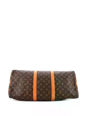 LOUIS VUITTON Keepall Bandouliere Monogram Canvas 50 Travel Bag - Brown
