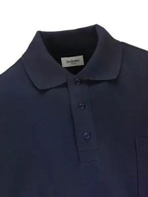 Saint Laurent Cassandre Polo In Cotton Piqu