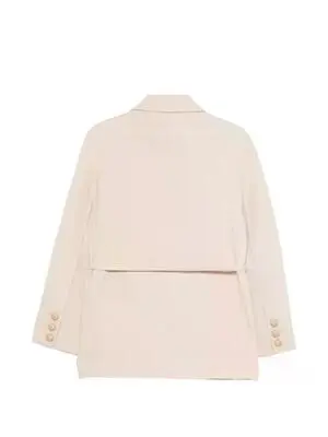 SEMICOUTURE Belted Wool Coat - Neutrals