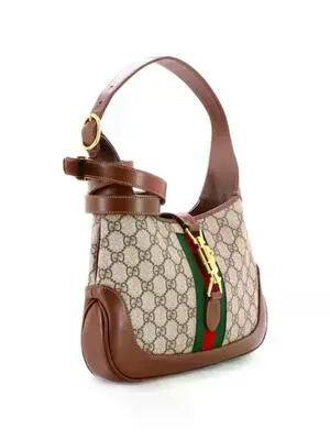Gucci Jackie 1961 Gg Coated Canvas Small Hobo Bag