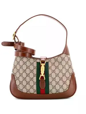 Gucci Jackie 1961 Gg Coated Canvas Small Hobo Bag - Brown