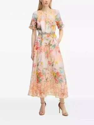 Hale Bob Cyrilla Floral-print Belted Maxi Dress - Neutrals