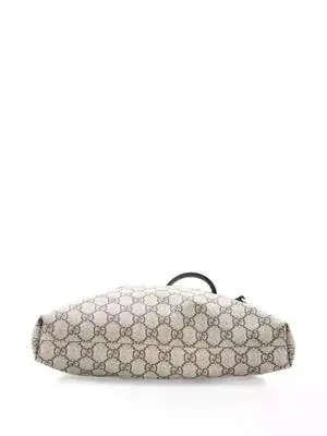 Gucci Zip Top Messenger Bag Gg Coated Canvas Medium Crossbody Bag