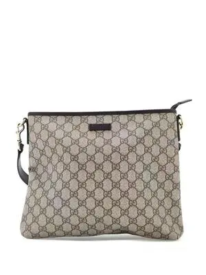 Gucci Gg Coated Canvas Medium Messenger Bag - Brown