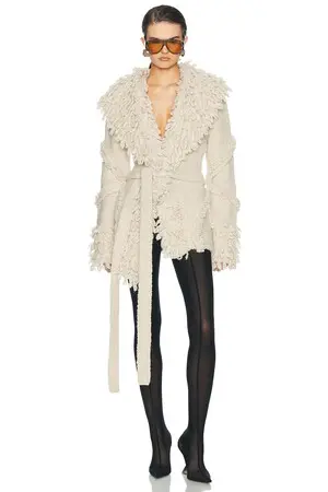 Attico Wrap Blouson Jacket - Beige