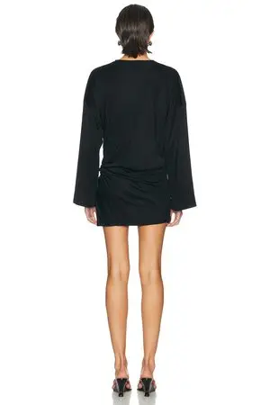 Attico Drape Slit Mini Dress