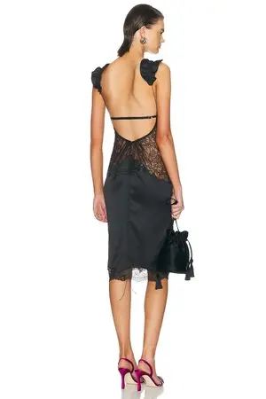 Attico Bodycon Lace Midi Dress