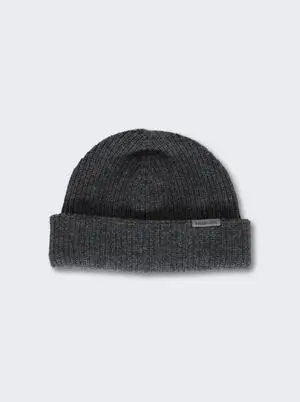 Balenciaga Melange Wool Beanie - Grey