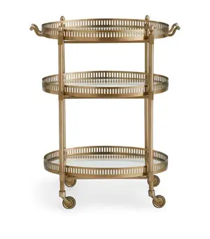 SOHO HOME Brass Oval Bar Cart - Metallic