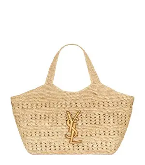 Saint Laurent Medium Icare Tote Bag - Beige