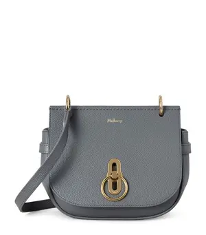 Mulberry Small Leather Amberley Satchel Cross-body Bag - Grey