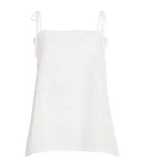 Faithfull The Brand Broderie Anglaise Mora Top - White