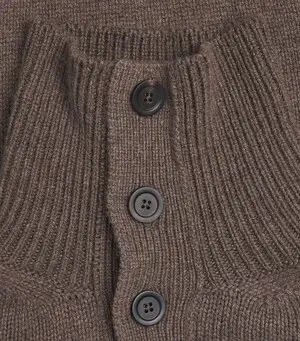 Johnstons Of Elgin Cashmere Button-neck Sweater