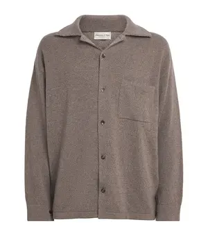 Johnstons Of Elgin Cashmere Tweel Overshirt - Brown