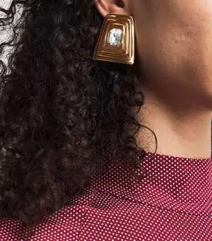 Alessandra Rich Crystal-embellished Clip-on Earrings