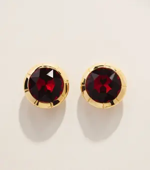 Alessandra Rich Embellished Round Clip-on Earrings