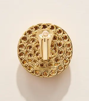 Alessandra Rich Embellished Round Clip-on Earrings