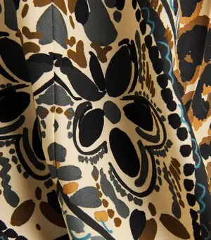 Etro Silk Leopard Print Paisley Trousers