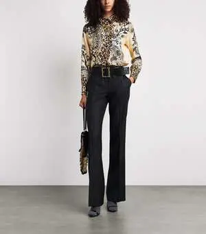 Etro Silk Leopard Shirt