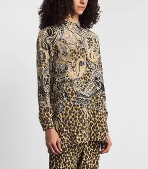 Etro Silk Leopard Shirt