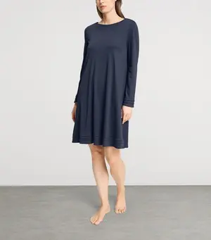 Hanro Cotton Long-sleeve Nightdress