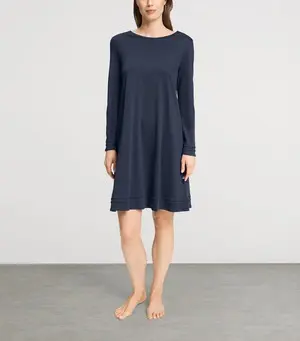 Hanro Cotton Long-sleeve Nightdress