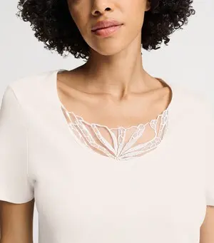 Hanro Cotton Short-sleeve Rosaria Nightdress