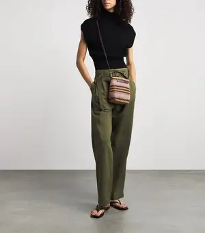 ANYA HINDMARCH Raffia Stripe Cross-body Bag