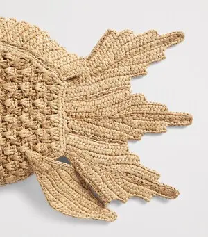 ANYA HINDMARCH Raffia Fish Clutch Bag