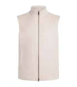 Herno Silk-cashmere Gilet - Beige