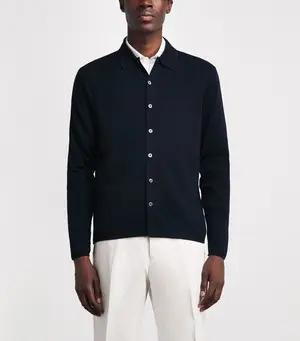 Ralph Lauren Purple Label Wool Polo Cardigan
