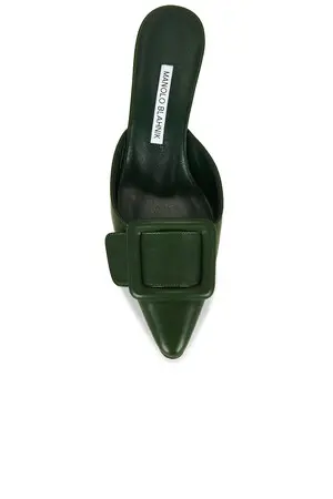 Manolo Blahnik Maysale 50 Mule - Dark Green