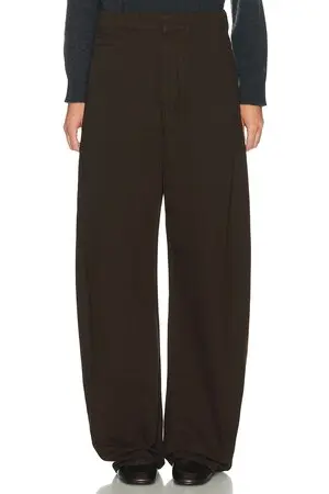 LEMAIRE High Waisted Curved Pants - Ristretto