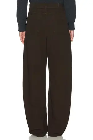 LEMAIRE High Waisted Curved Pants - Ristretto