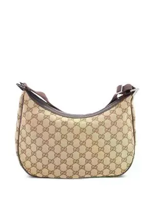 Gucci Gg Canvas Leather Medium Messenger Bag
