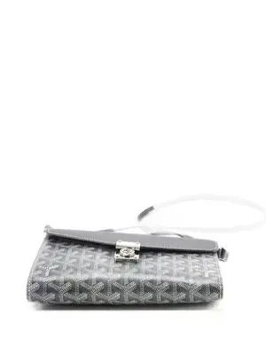 Goyard Chypre Wallet On Strap Coated Canvas With Leather Crossbody Bag