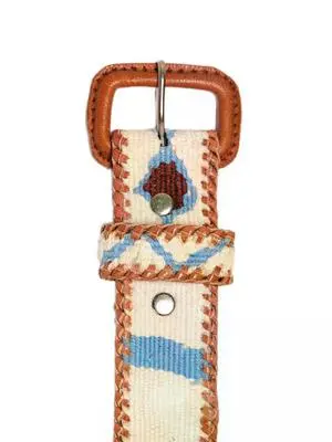 LATCH Woven Whipstitch-trim Belt - Neutrals