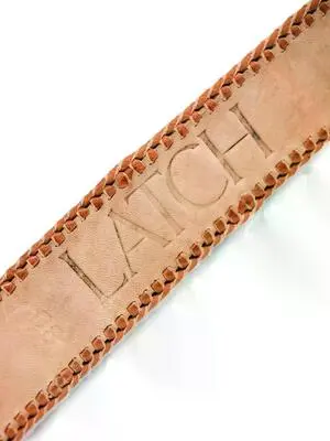 LATCH Originals Embroidered Leather-trim Belt - Pink