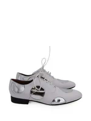 Marni Polka Dot Lace-up Oxfords - White