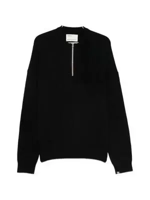 Extreme Cashmere Like Half-zip Sweater - Black