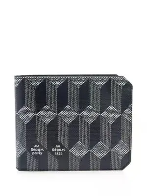 AU DEPART Geometric-print Bifold Wallet - Black