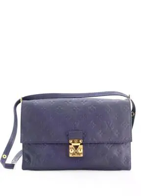 LOUIS VUITTON Fascinante Handbag Monogram Empreinte Leather Shoulder Bag - Blue